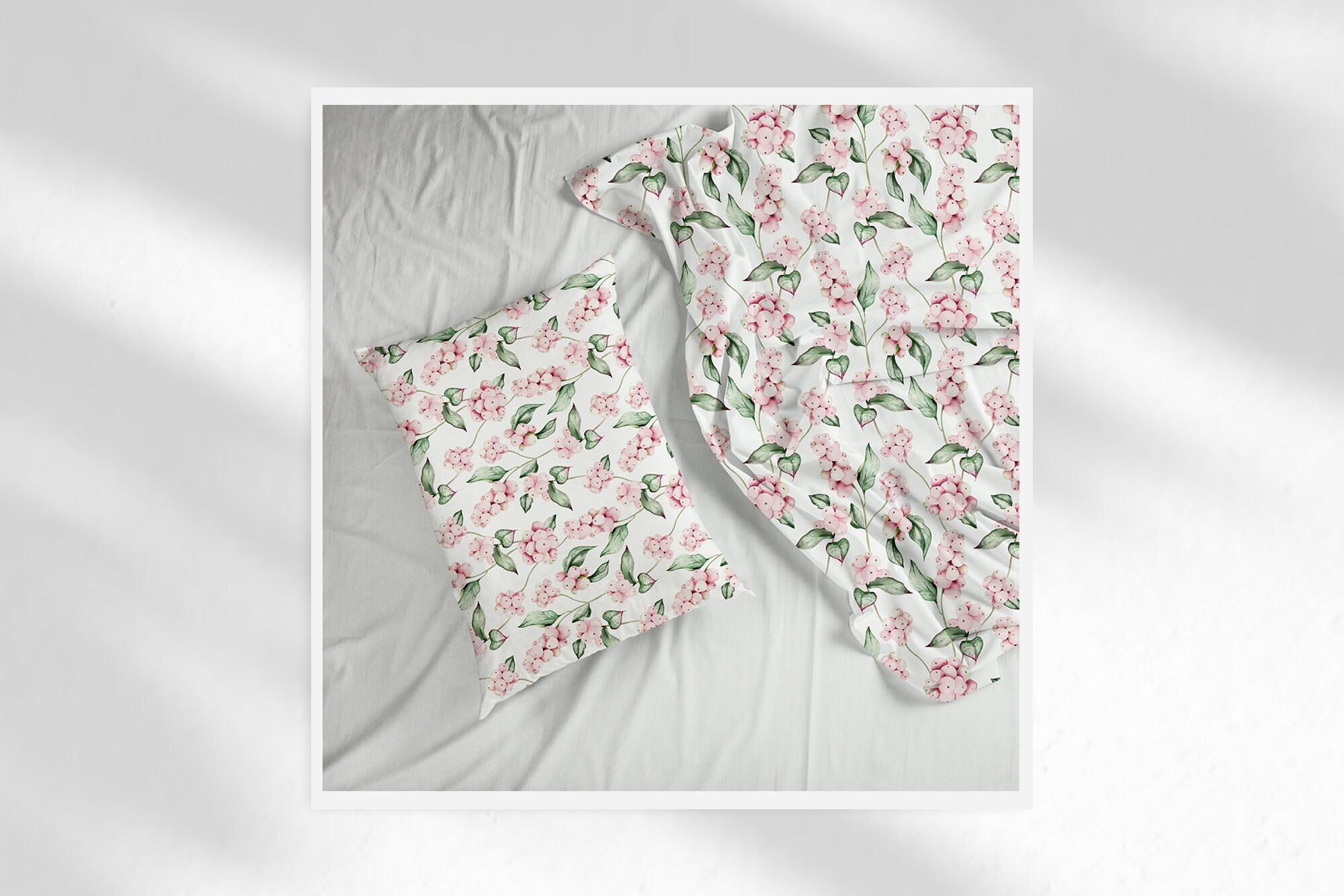 Watercolor Winter Floral Seamless Pattern for Fabric, Pink Winter ...