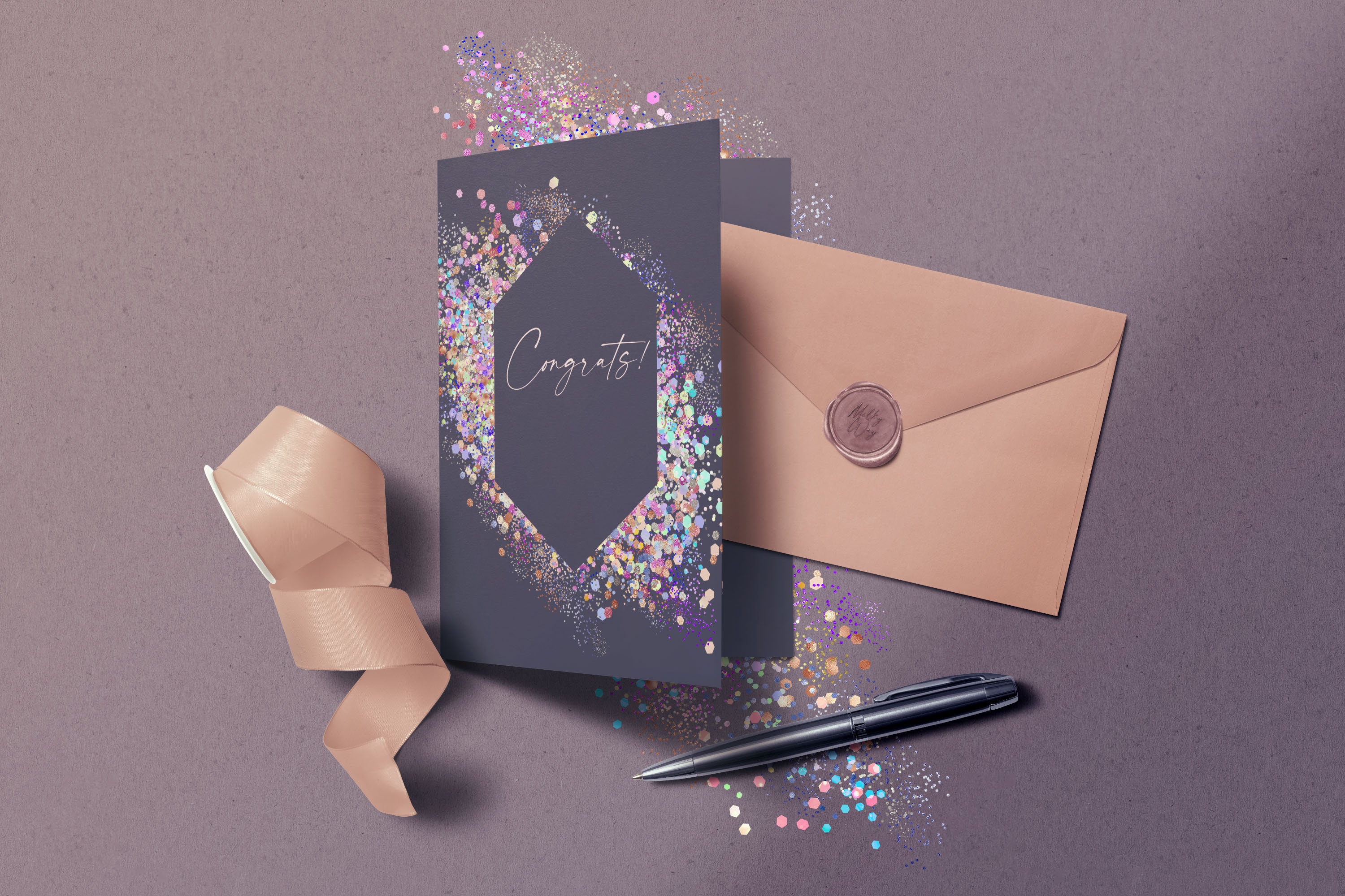 Glitter Holographic Digital Frames Pastel Pink Falling - Etsy