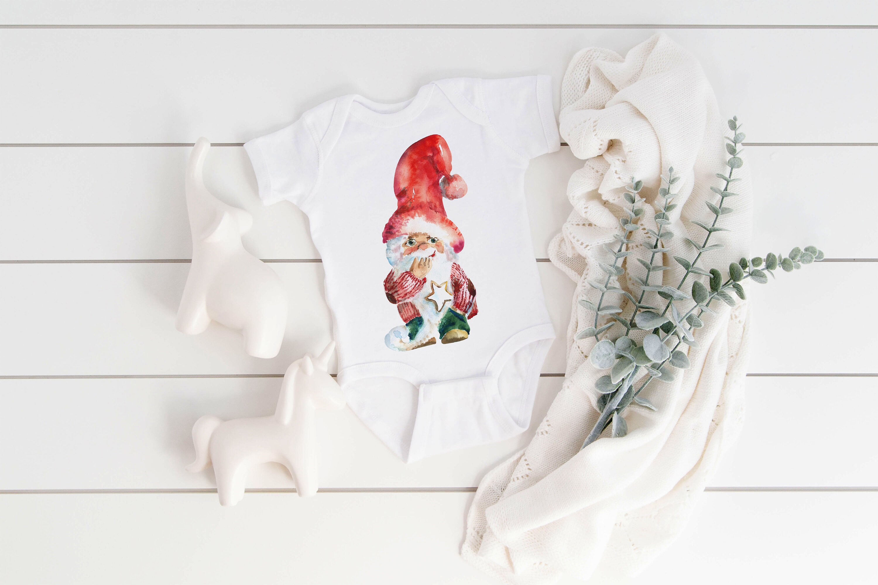 Watercolor Gnome Clipart Winter Gnomes Holiday Clip Art Snow - Etsy