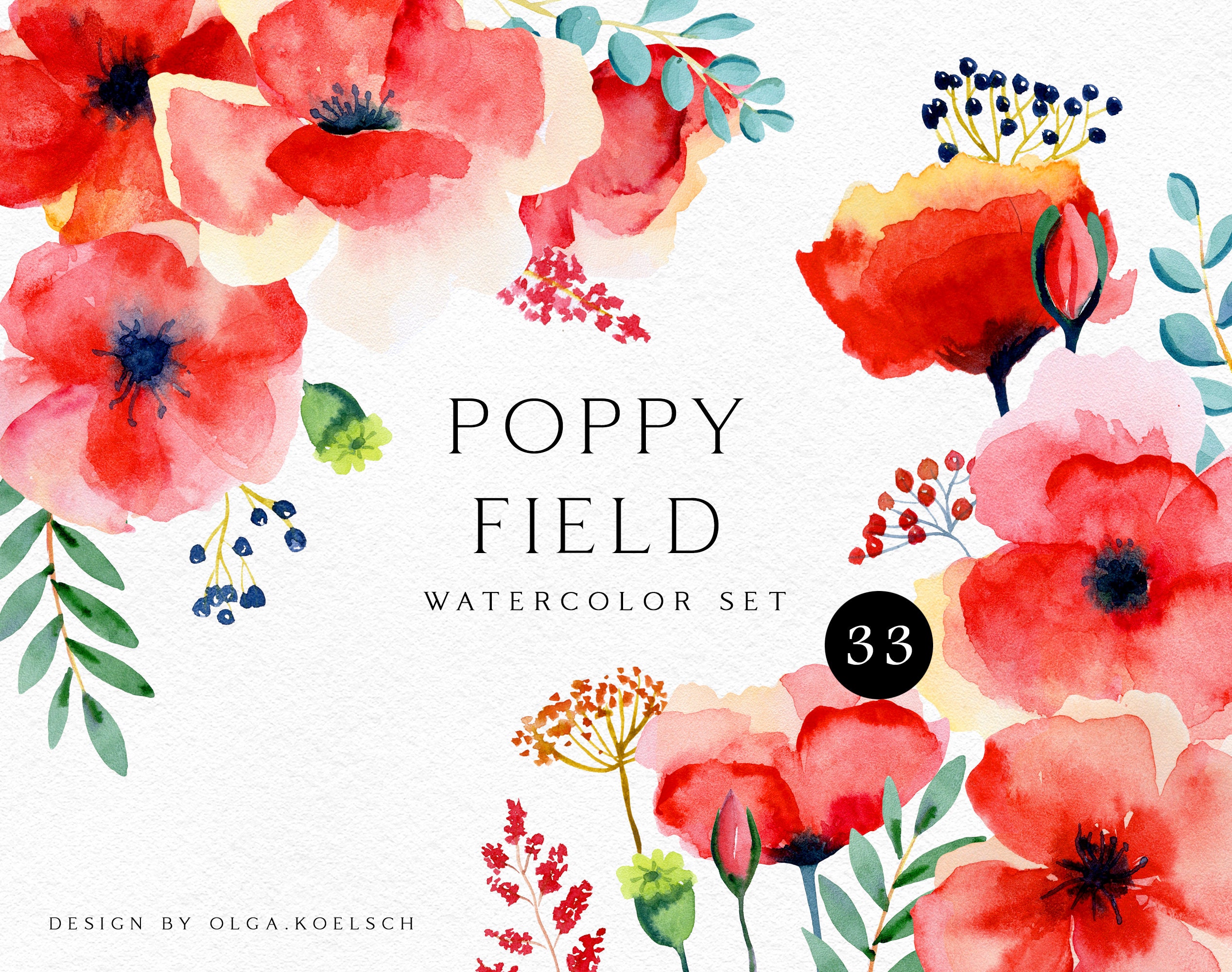 Poppy Field Clip Art
