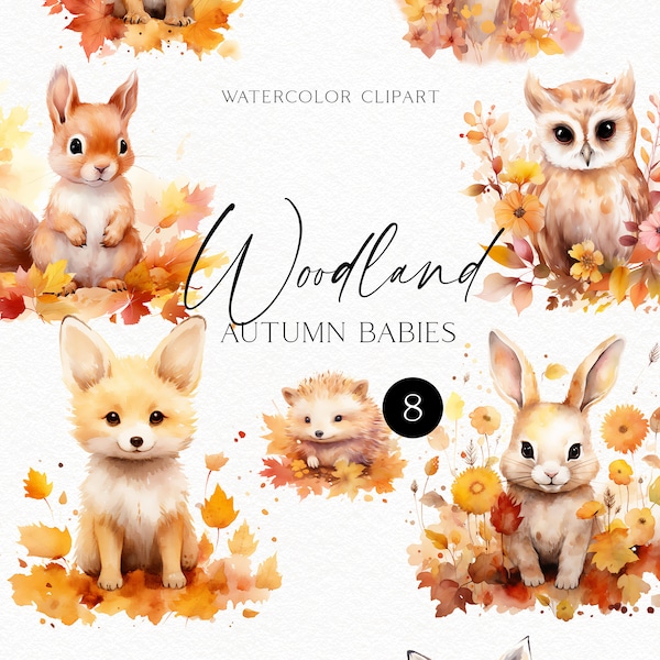 Woodland Animals Thanksgiving Fall Autumn - Etsy