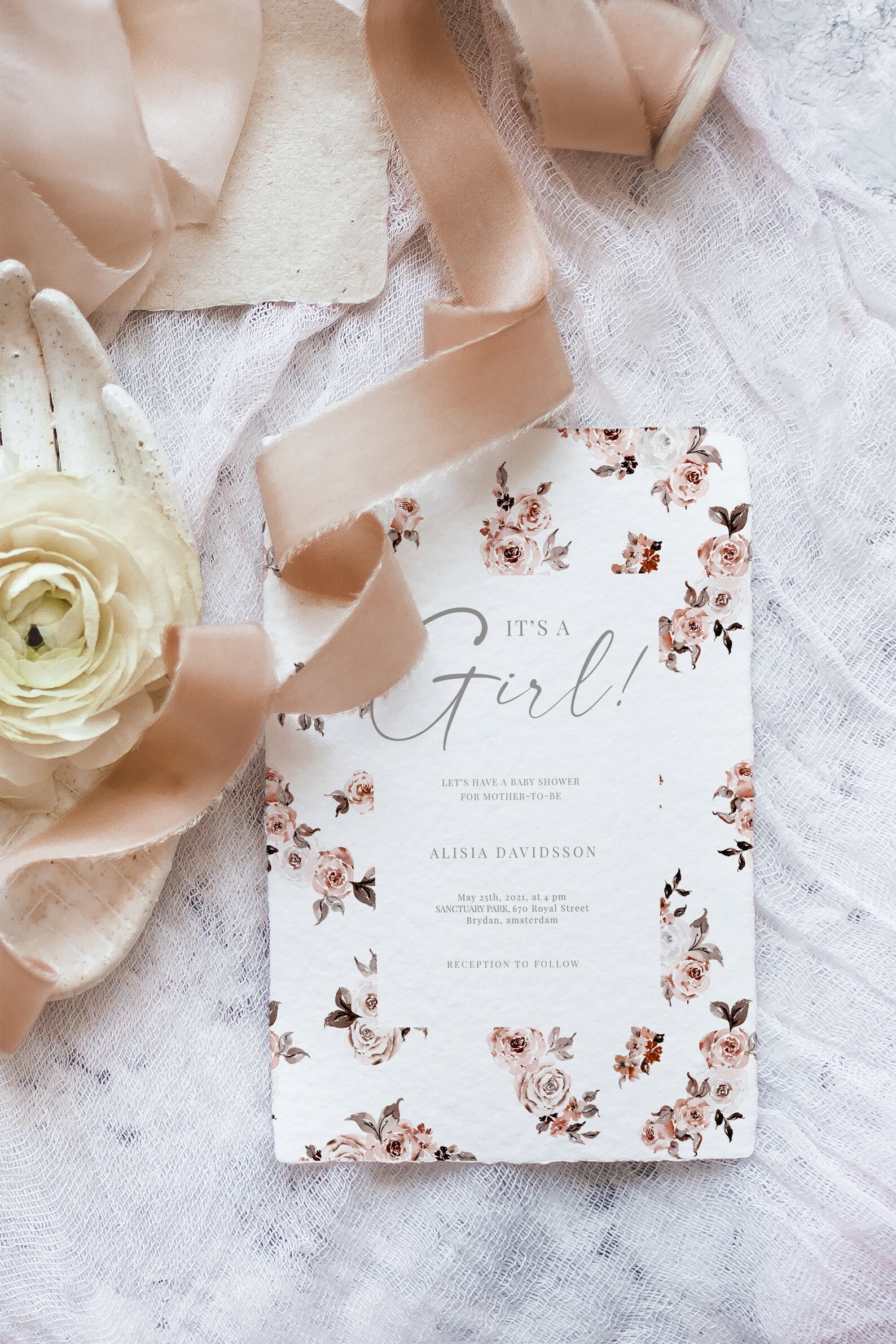 Boho roses seamless pattern for fabric Brown roses digital | Etsy