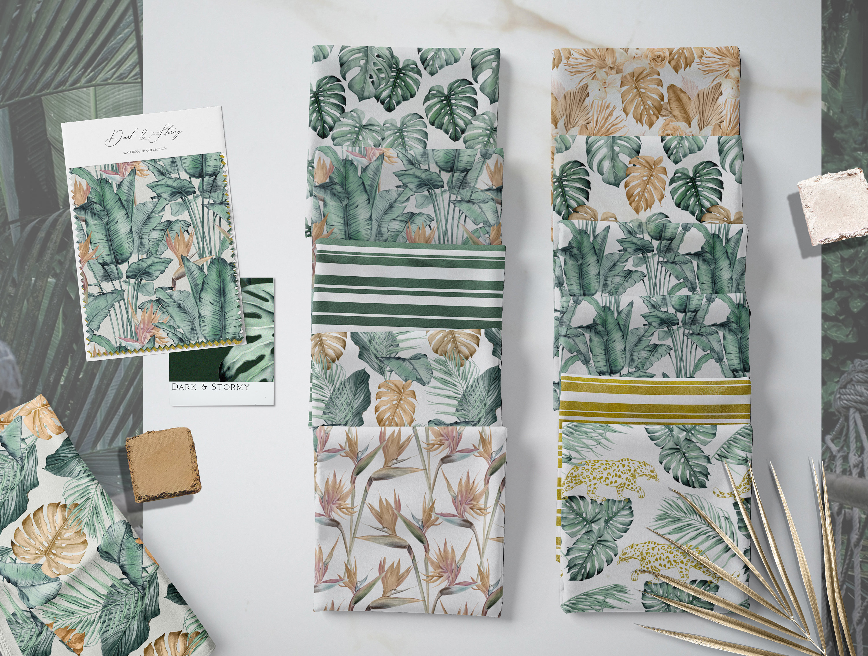 Watercolor Boho Tropical Digital Paper Pack. Boho Seamless | Etsy