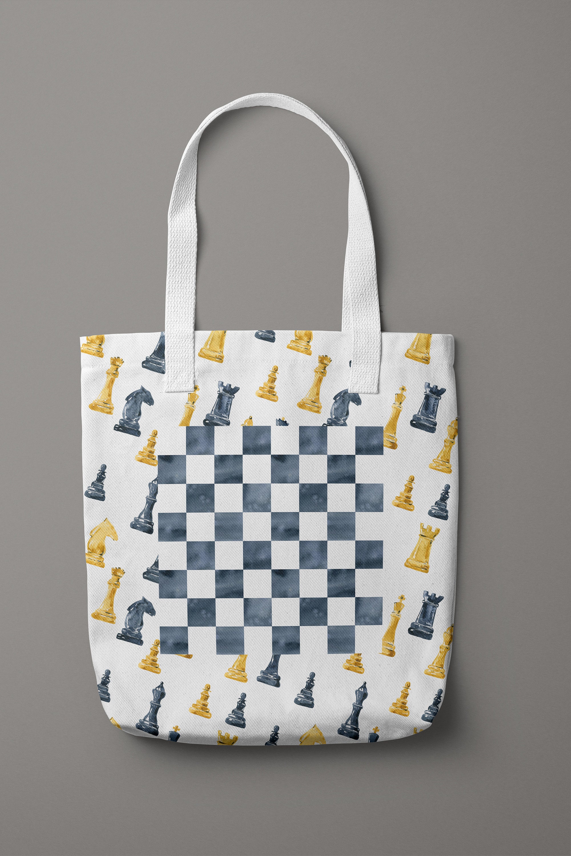 Checkered digital paper Chess figures seamless pattern for | Etsy