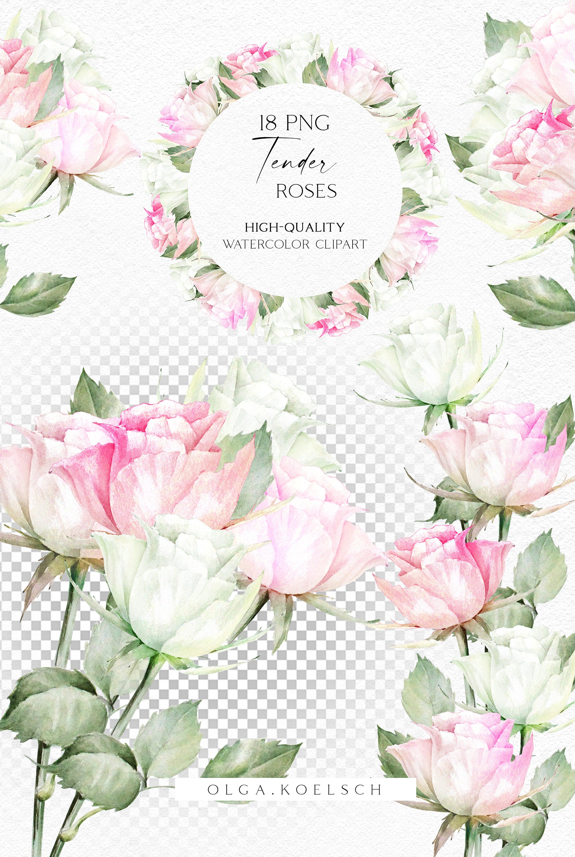 Boho Roses Clipart, Dusty Pink Flowers Png, Dusty Roses for Wedding ...