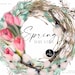 Watercolor Easter Clipart, Wreath Png, Spring Flowers Borders, Hand ...