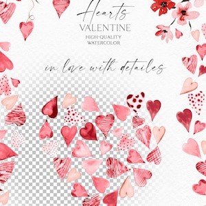 Pink Heart Clipart, Watercolor Valentine Png, Watercolor Heart Png ...