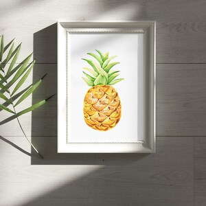Watercolor Pineapple Clipart. Cute Pineapple Png. Tropical Fruits ...