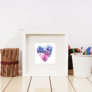 Watercolor Floral Mother's Day Clipart, Hand-painted Hearts for Card ...