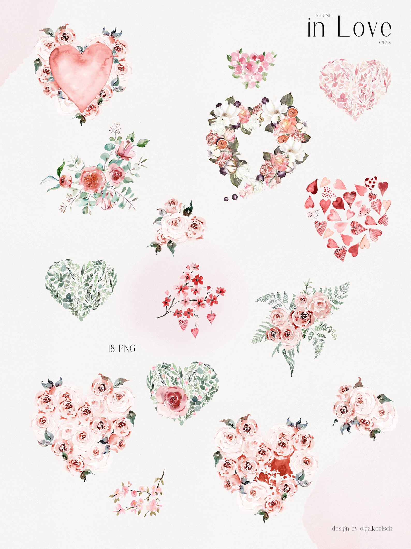 Watercolor Pink Heart Clipart Valentine's Day Png - Etsy