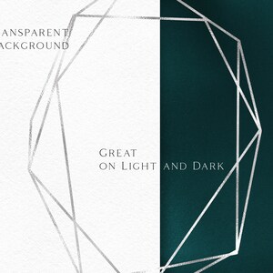 Silver Geometric Frames Png. Silver Polygonal Glitter Frame Clipart ...