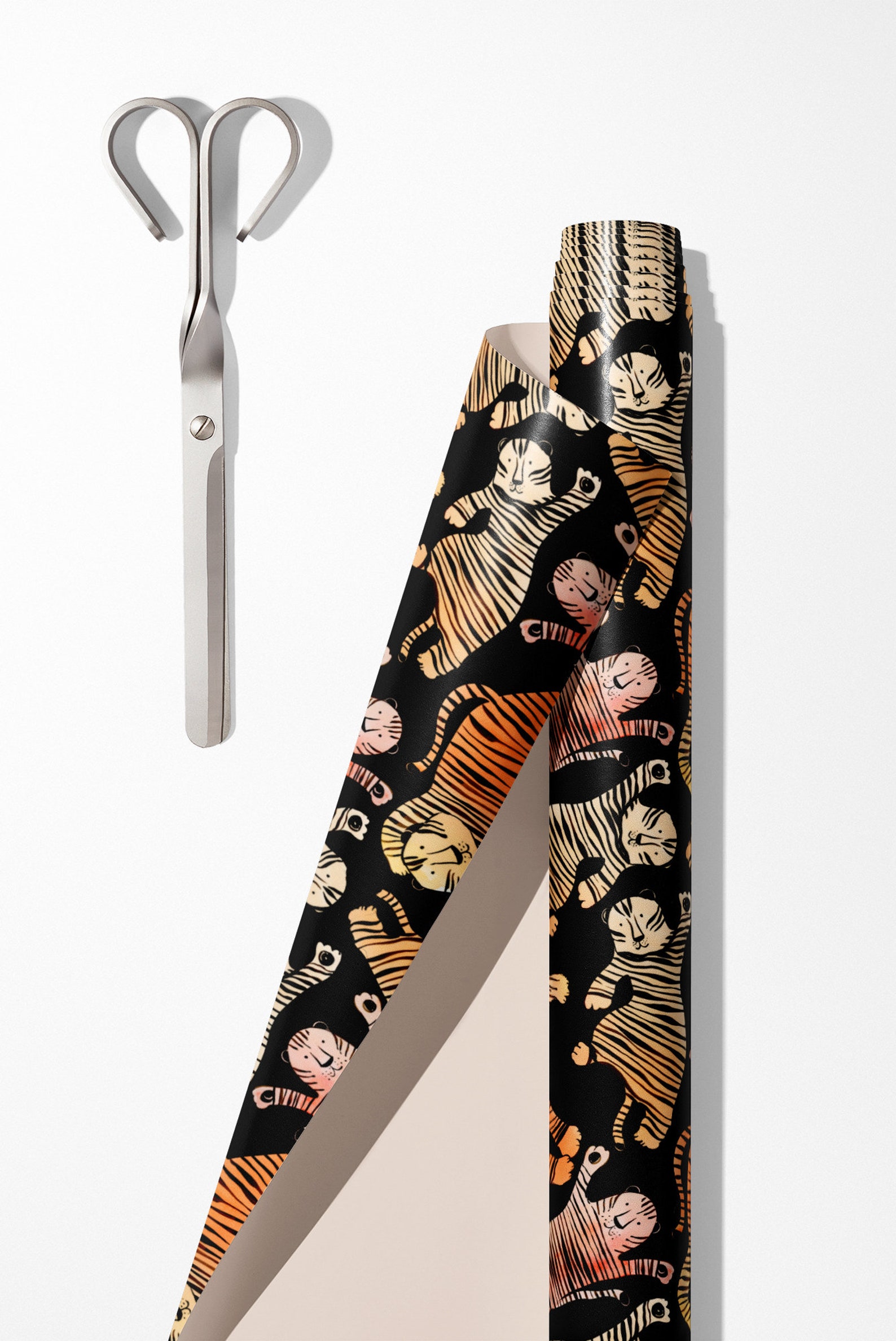 Boho Tiger Digital Paper. Watercolor Tigers Seamless Pattern | Etsy