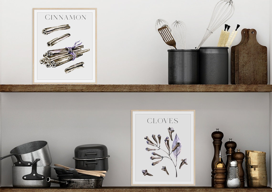 Spices Watercolor Clipart Kitchen Labels With Spices Png - Etsy