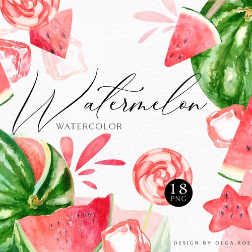 Watercolor Tropical Fruits Clipart. Fruit PNG Elements - Etsy