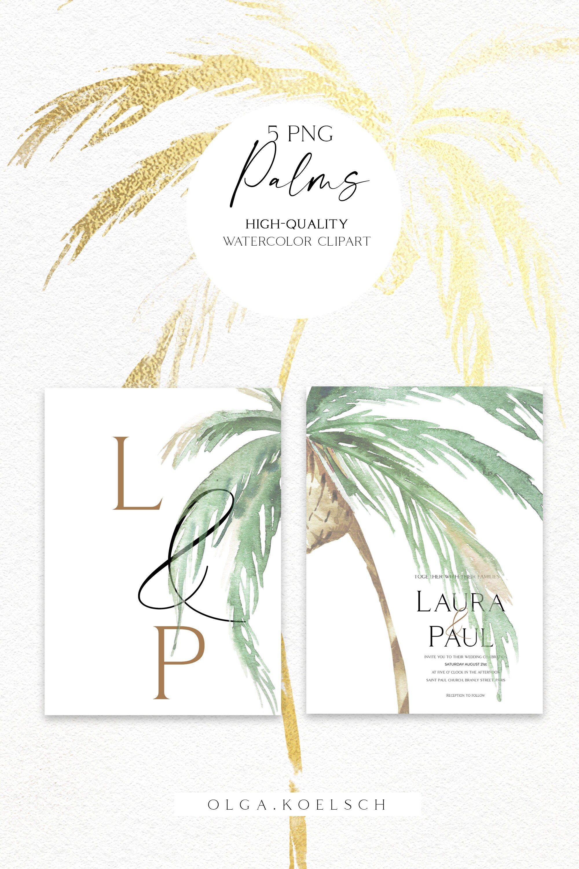Boho palm tree png Watercolor palm tree clipart Hand-painted | Etsy