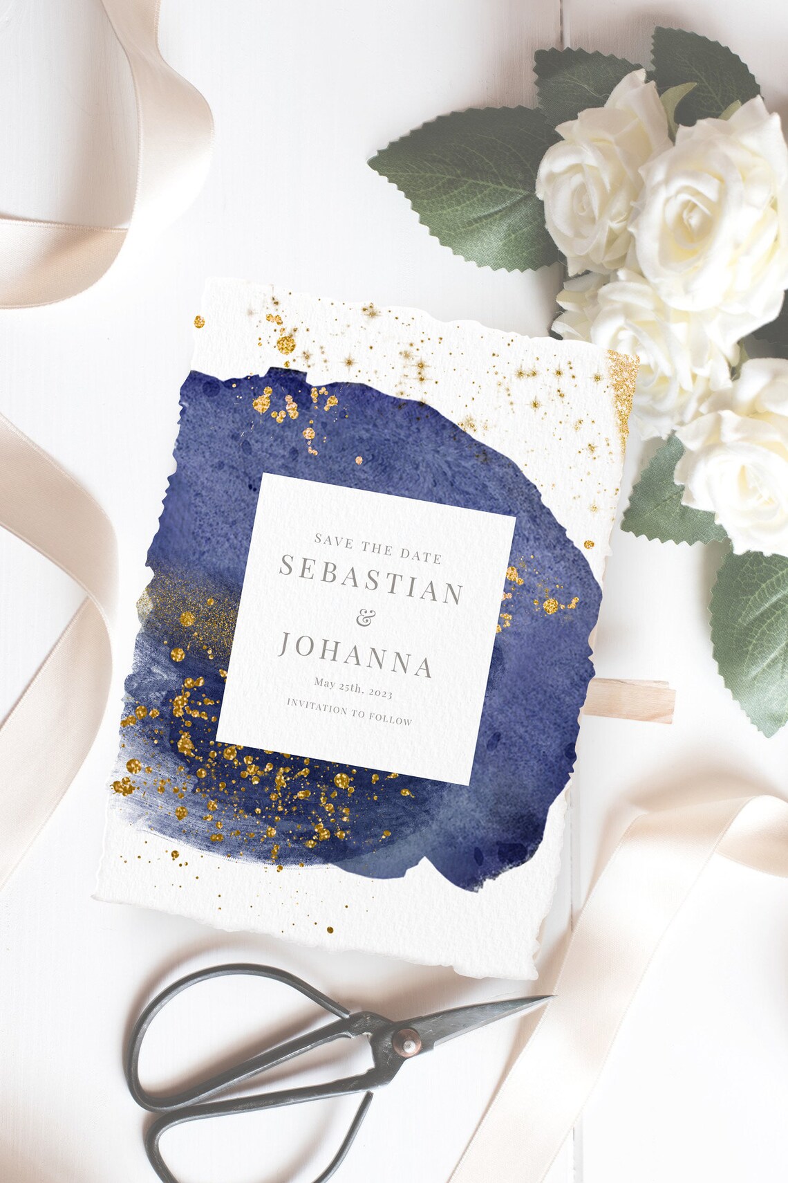 Navy and Gold Watercolor Brush Strokes Png, Navy Blue Textures, Gold ...