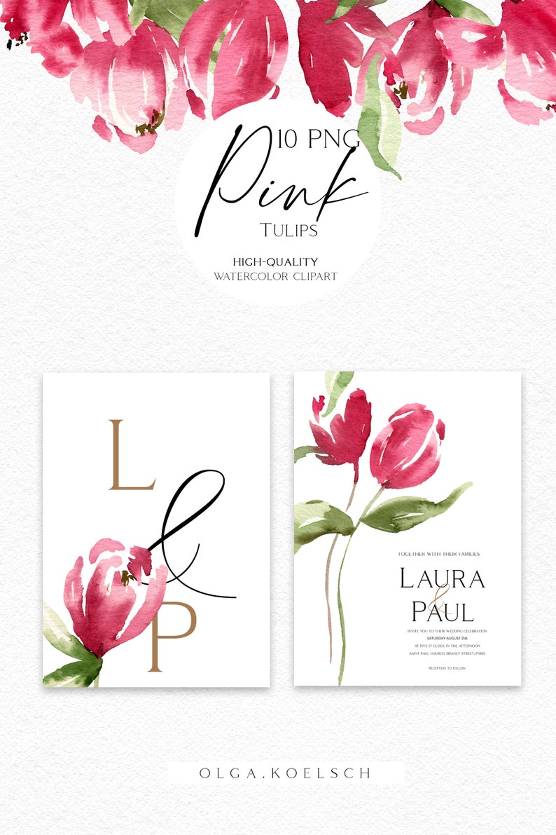 FREEBIE Clipart Watercolor Boho Flowers Clipart Wedding Pink - Etsy