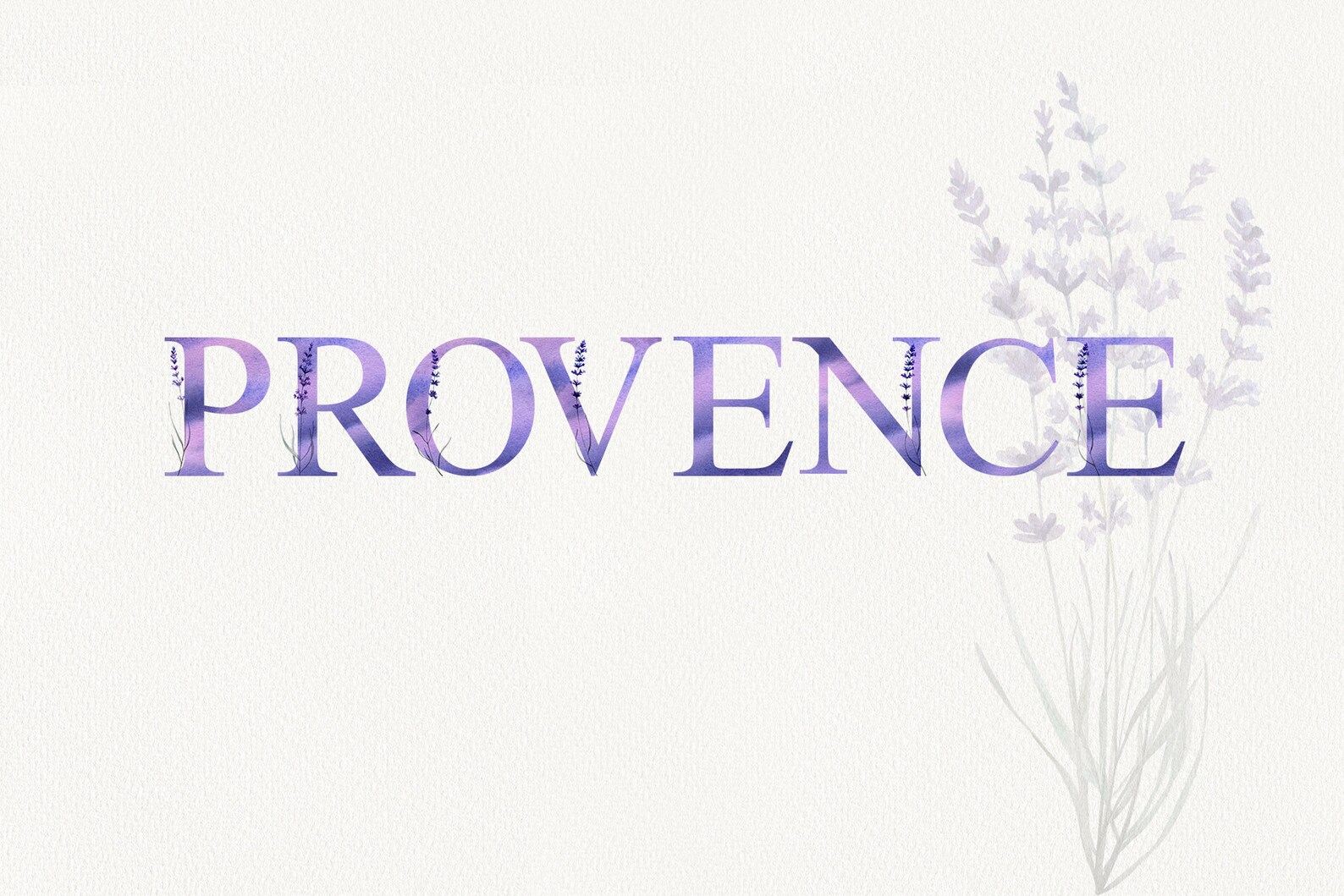 Lavender Watercolor Alphabet Clipart. Boho Wedding Clipart - Etsy