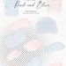 Pink Watercolor Brush Strokes Png Blue Abstract Clipart - Etsy