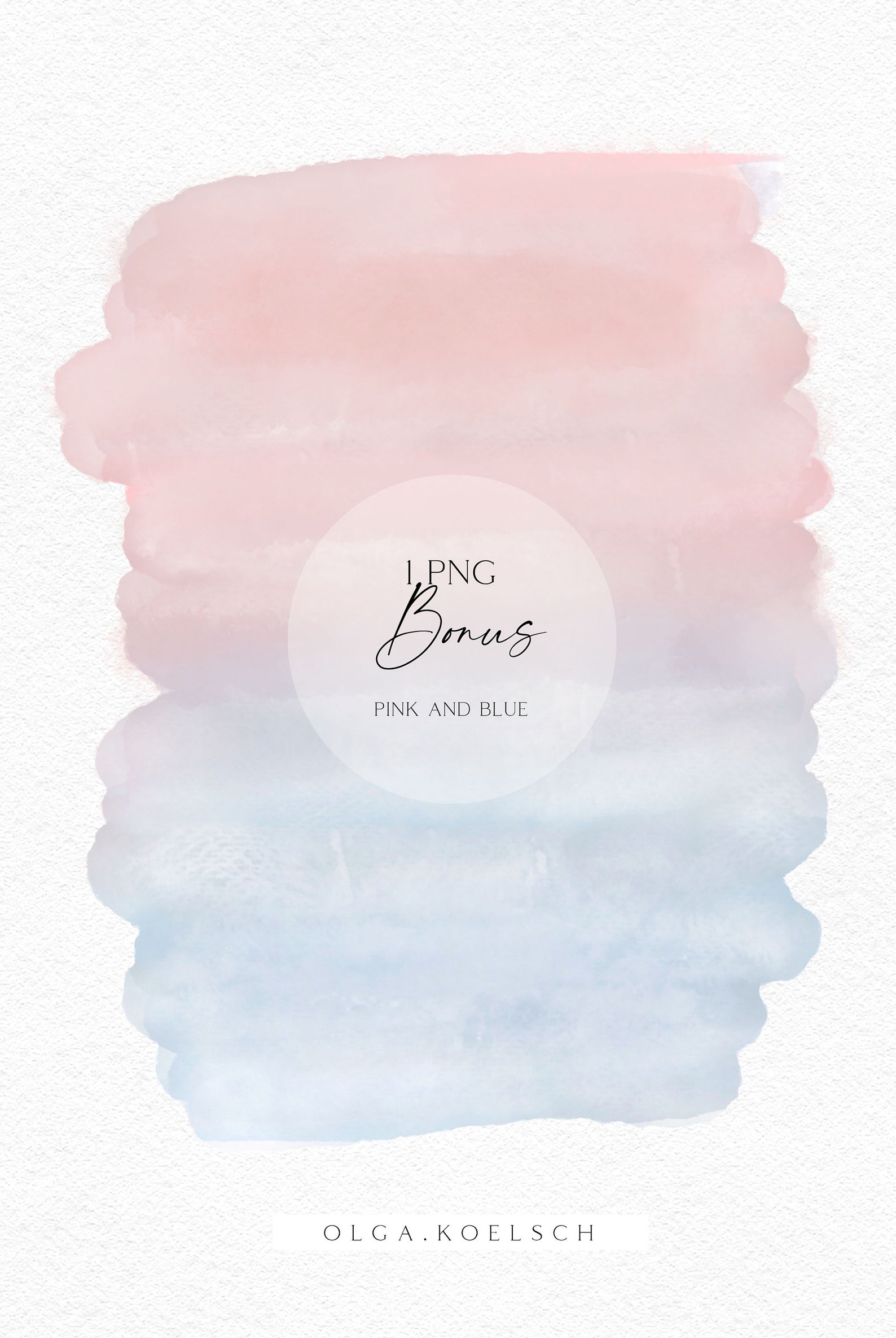 Pink Watercolor Brush Strokes Png Blue Abstract Clipart - Etsy