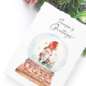 Watercolor Gnome Clipart, Winter Gnomes Holiday Clip Art, Snow Globe ...