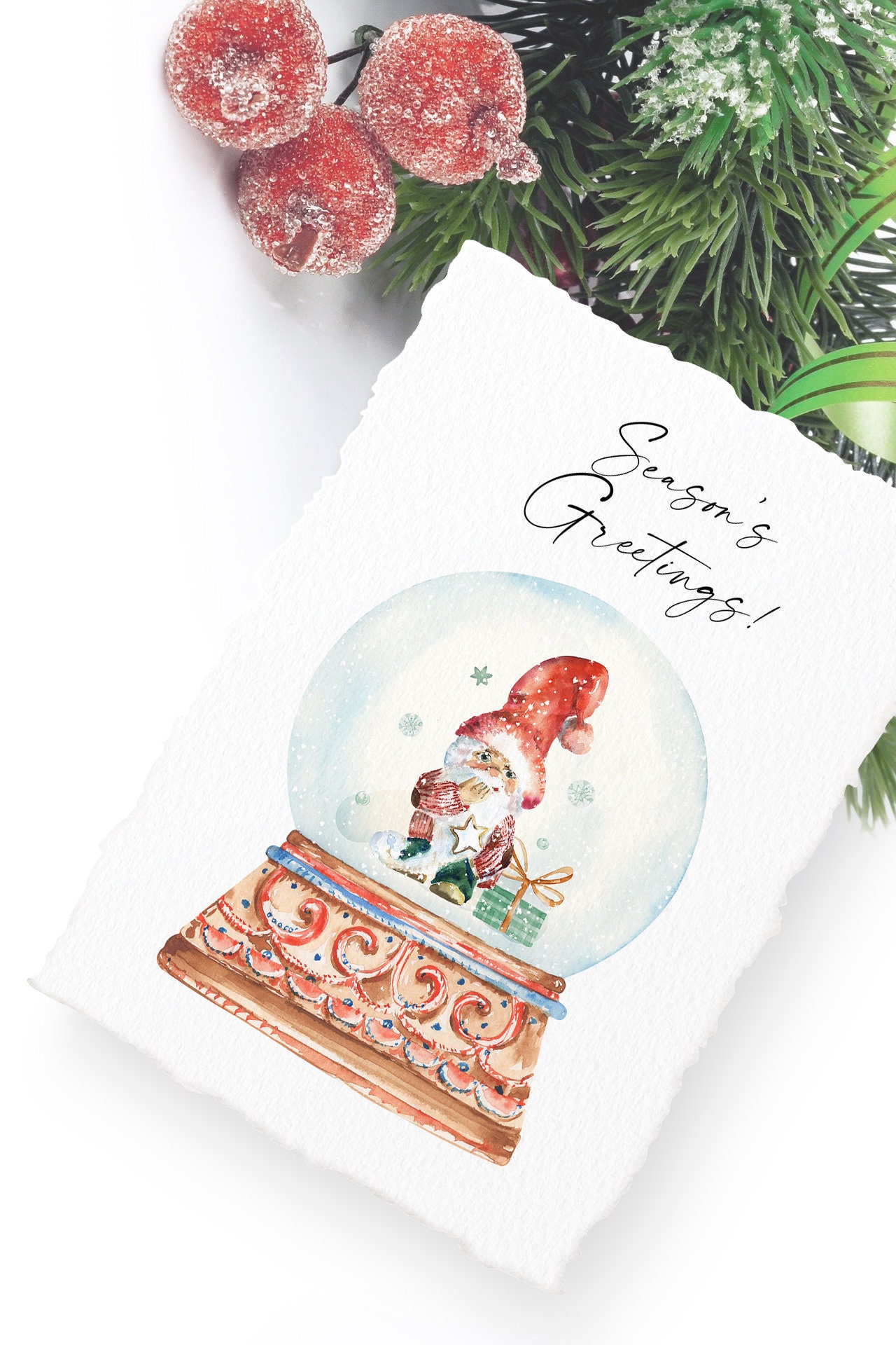 Watercolor Gnome Clipart Winter Gnomes Holiday Clip Art Snow - Etsy