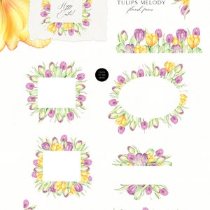 Watercolor Tulips Clipart, Easter Clipart Watercolor Flowers, Pink ...