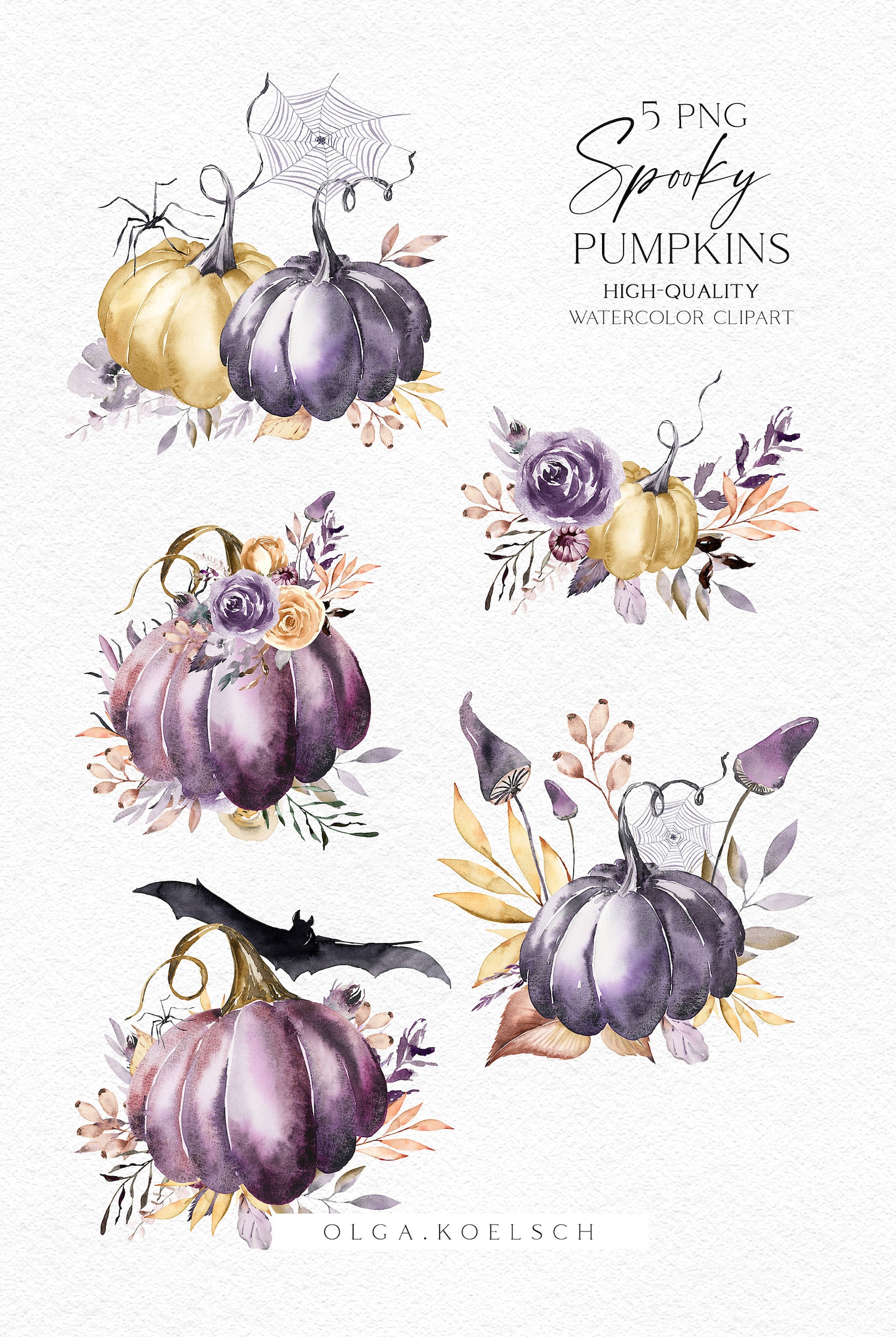 Halloween Bundle Witch Clipart With Black Cat Png - Etsy