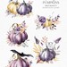 Halloween Bundle, Witch Clipart, With Black Cat Png, Watercolor Pumpkin ...