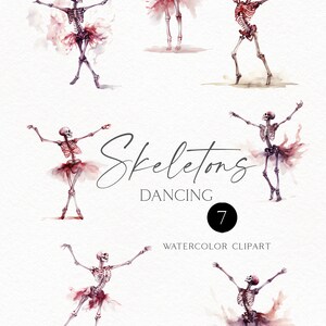 Watercolor Halloween Skeleton Clipart, Witchy Pink Halloween Png ...