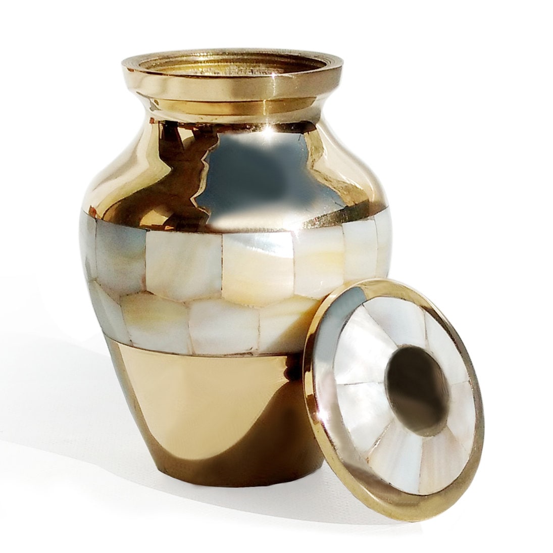 Brass Keepsake Urns Elite Mother of Pearl Keepsake Urn. - Etsy