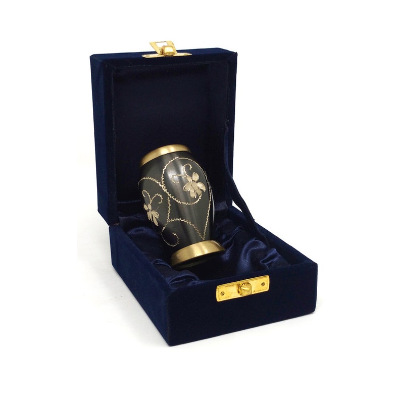 Flat Top Floral Keepsake Urn for Human Memorial Ashes. - Etsy