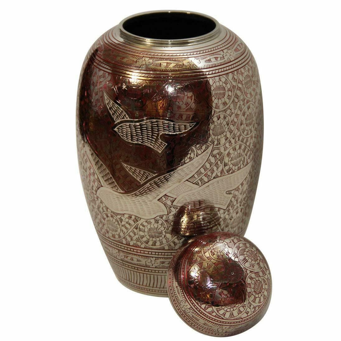 Dome Top Silver Doves Going Home Red Large Adult Brass - Etsy