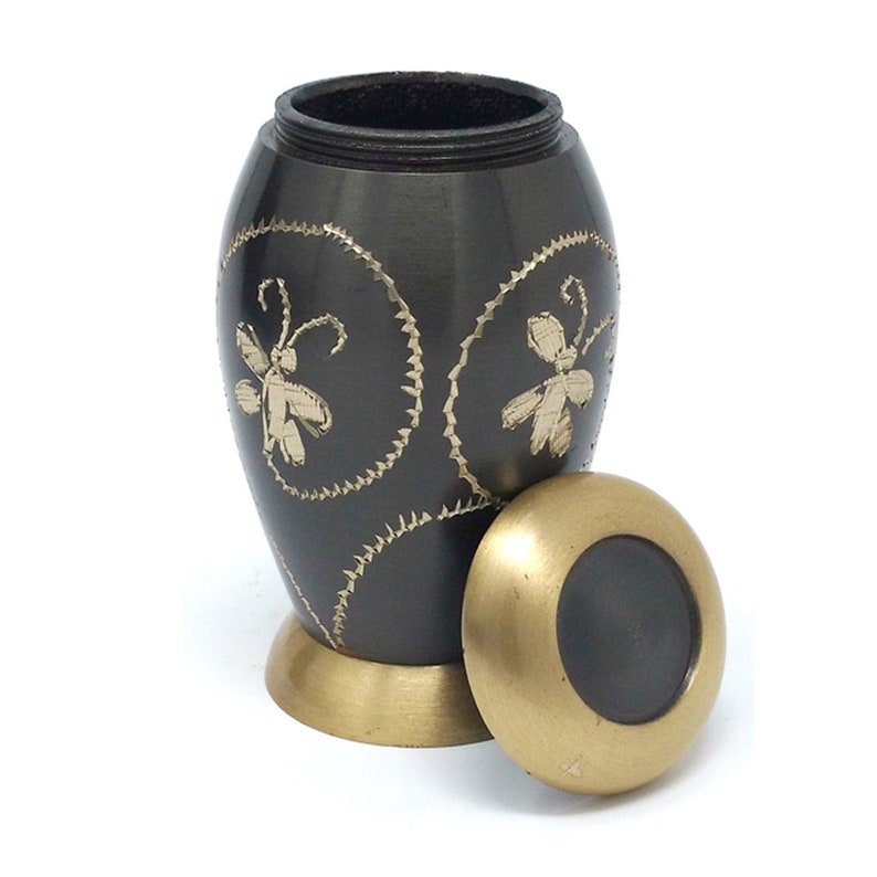 Flat Top Floral Keepsake Urn for Human Memorial Ashes. - Etsy