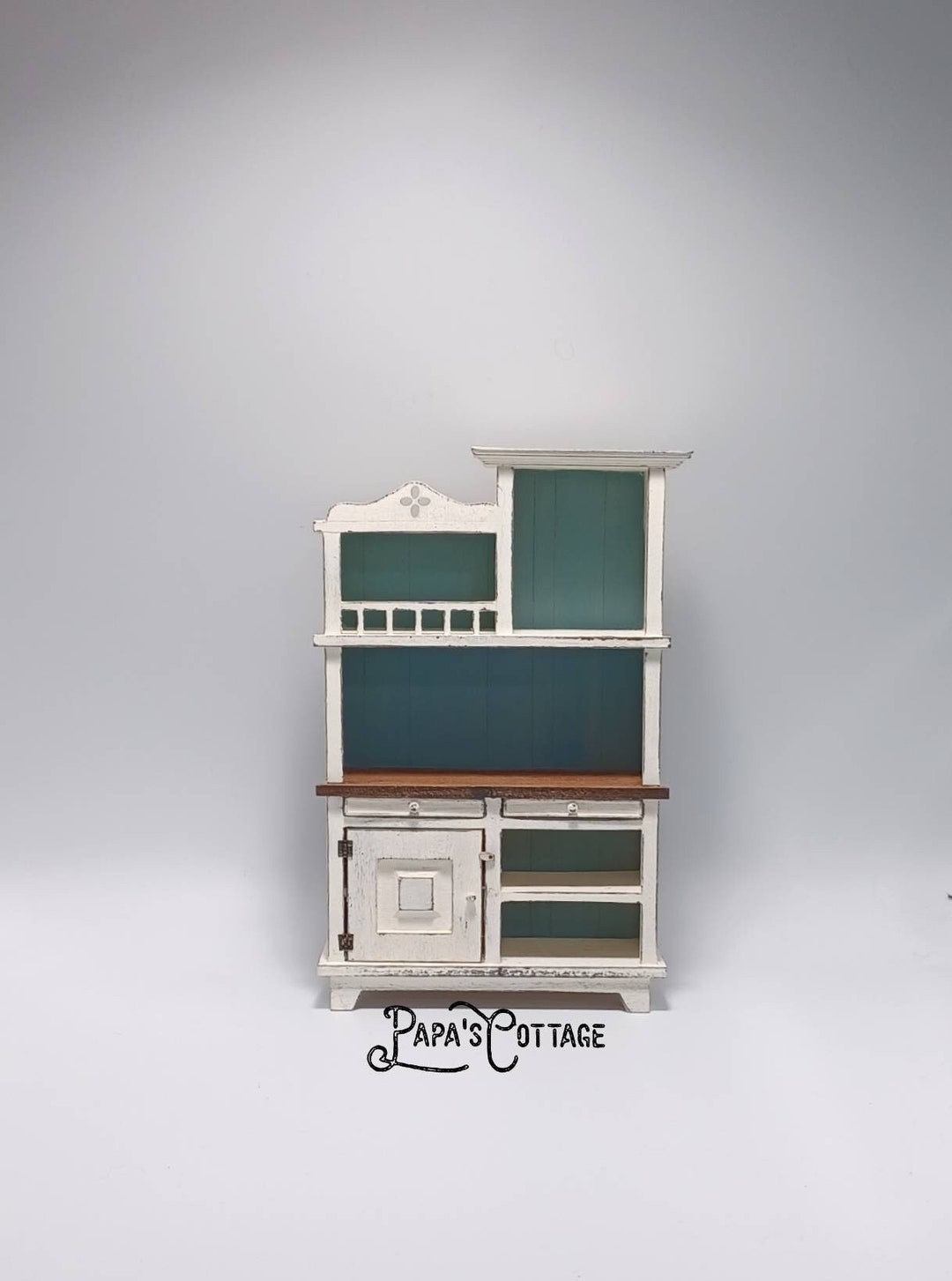OOAK Deerfield Block Hoosier Cabinet - Prototype - Miniature China ...