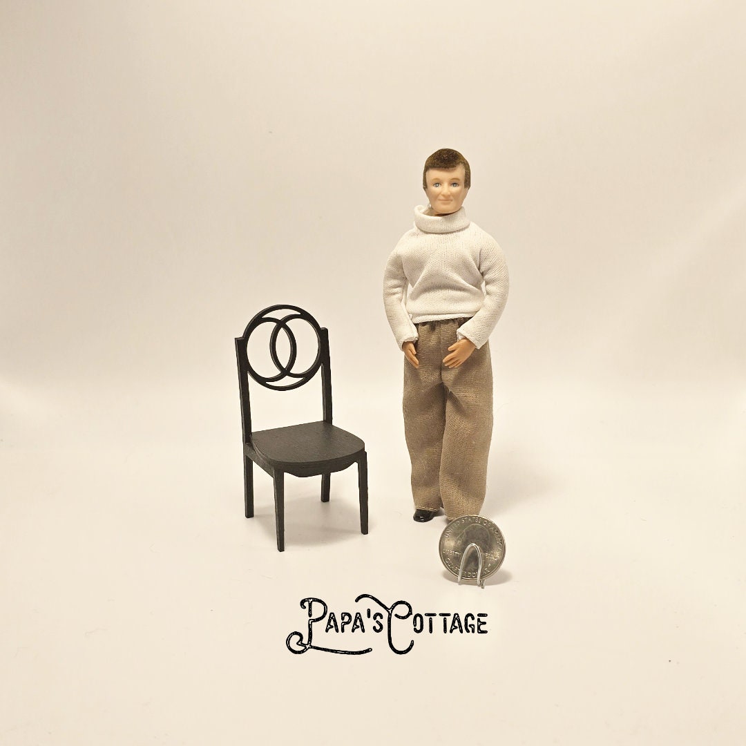 Handmade Miniature Dollhouse Dining Chair - 1:12 Scale Kenji Model - Etsy