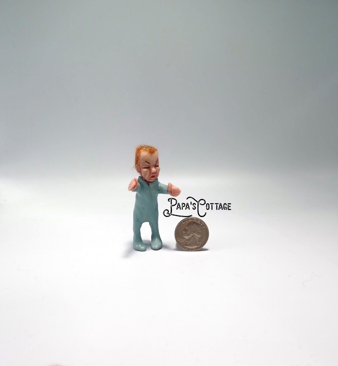 Hand Crafted Fine Art Mini Crying Toddler - OOAK Baby for 1:12 ...