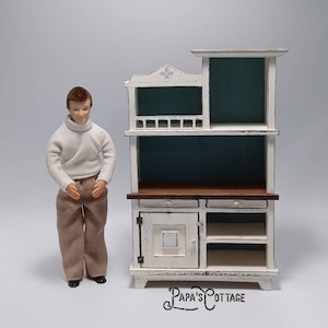 OOAK Deerfield Block Hoosier Cabinet - Prototype - Miniature China ...