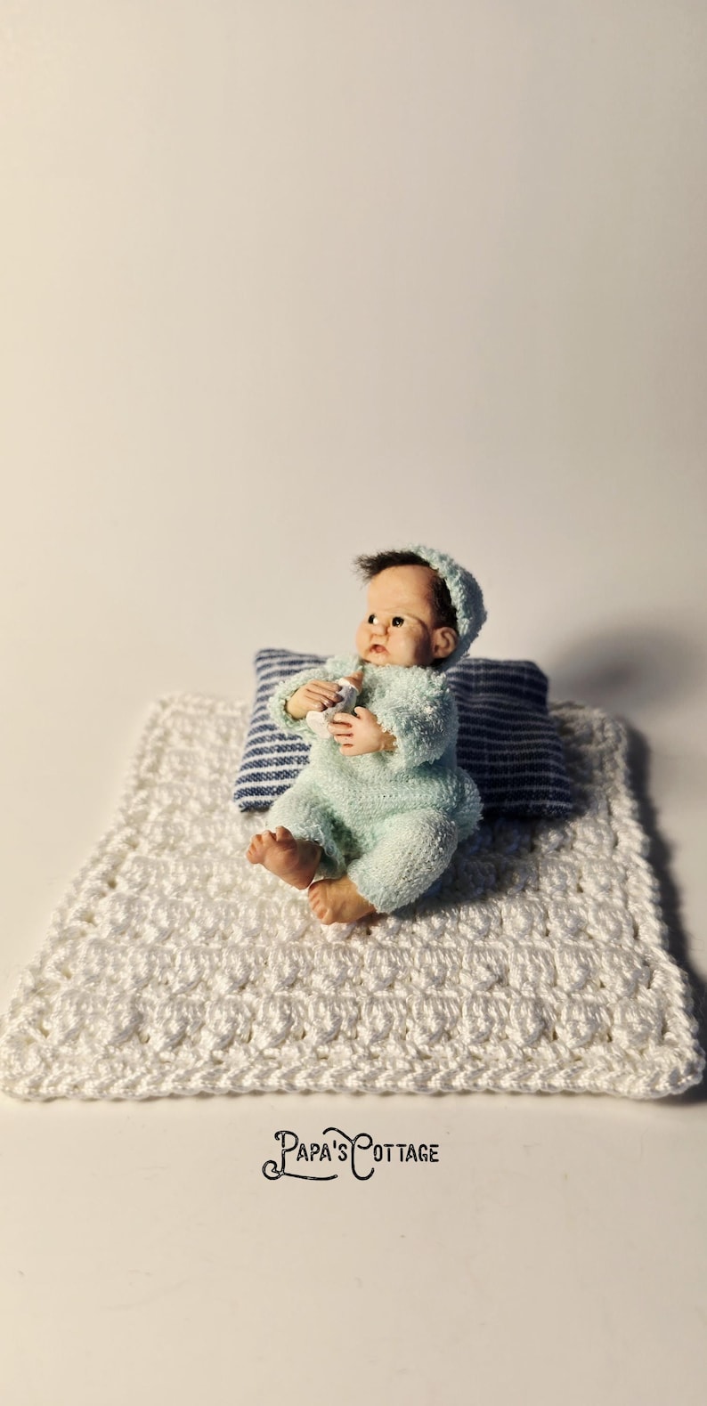 Hand Crafted Fine Art Mini Moveable Young Baby - OOAK Baby for 1:6 ...