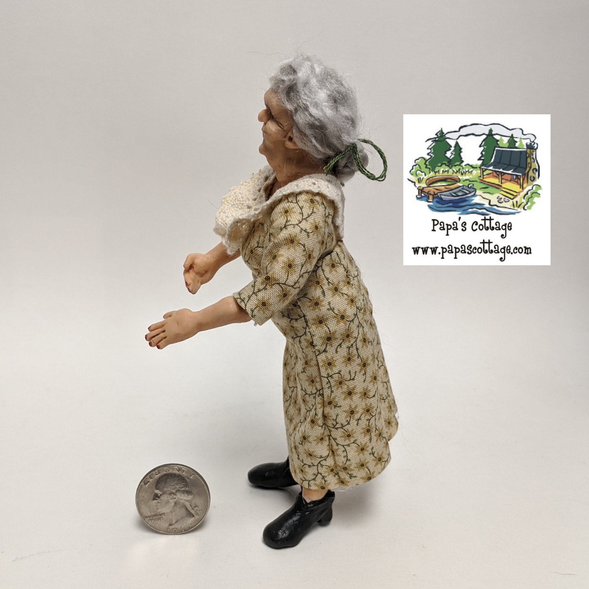 Lovely Old Woman/grandmother Doll for 1:12 Scale Dollhouse - Etsy