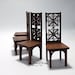 Middle Eastern Styletable and Straightback Chair Set Miniature Formal ...