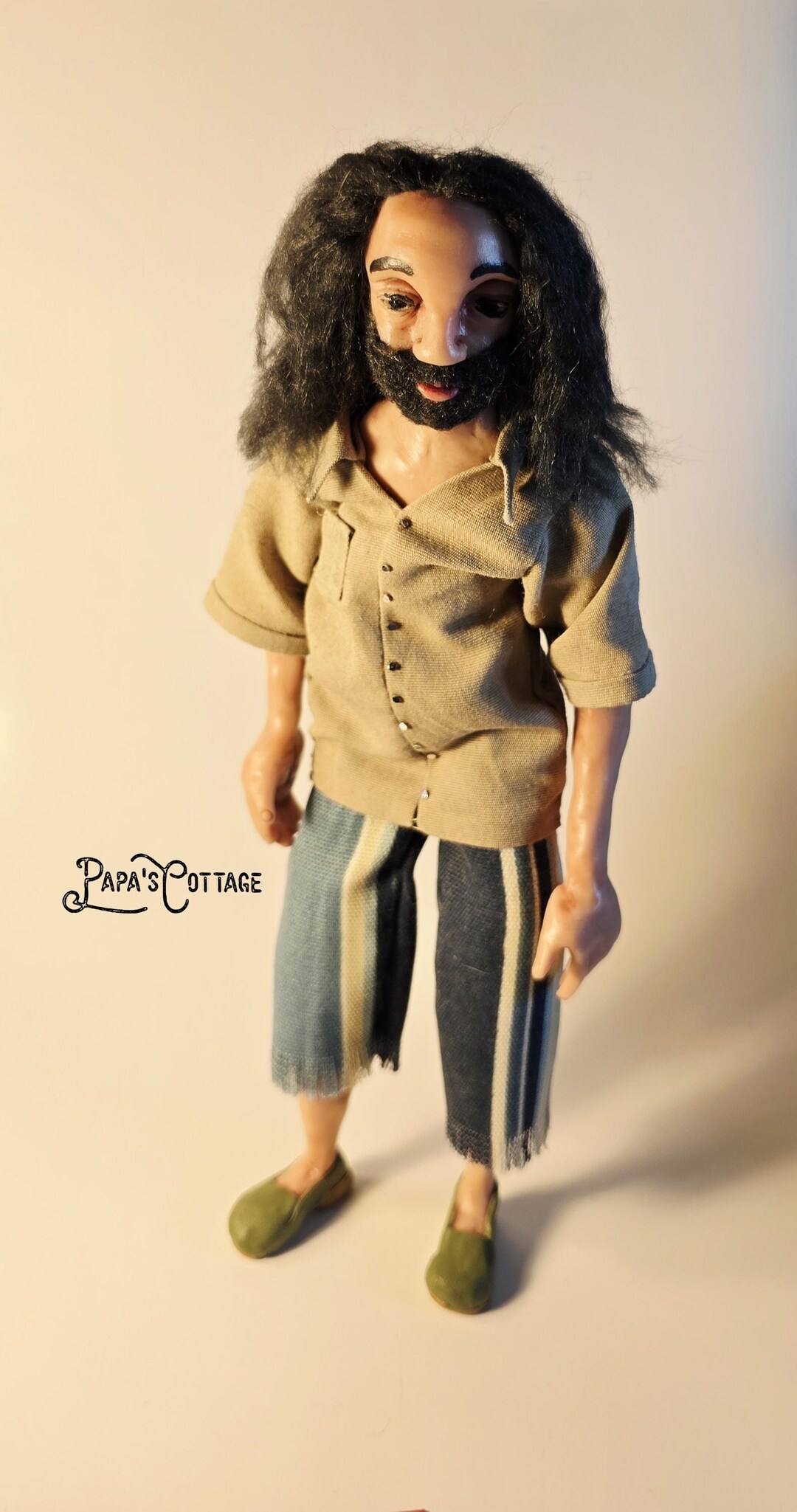 Stoned Sam - OOAK Handmade Polymer Clay Doll – 1/6 Scale Dollhouse ...