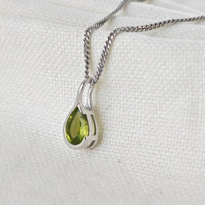 Peridot Pendant Sterling Silver Infinity Loop - Etsy