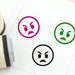 Angry Faces Rubber Stamp Emoji Stamp Cute Angry Faces Stamp | Etsy