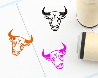 Cow Rubber Stamp | Etsy