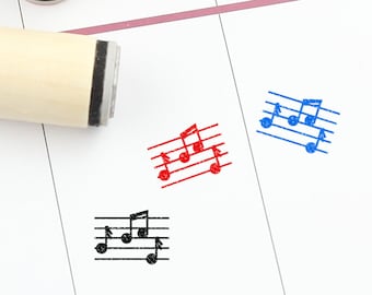 Music Rubber Stamp | Etsy