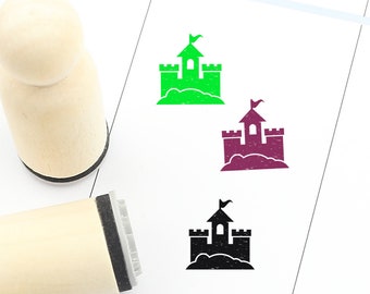 Castle Rubber Stamp - Etsy