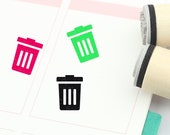 Garbage Rubber Stamp Trash Can Stamp Cute Garbage Stamp - Etsy
