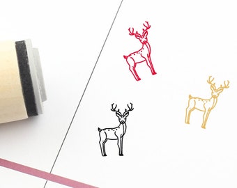 Deer Rubber Stamp | Etsy