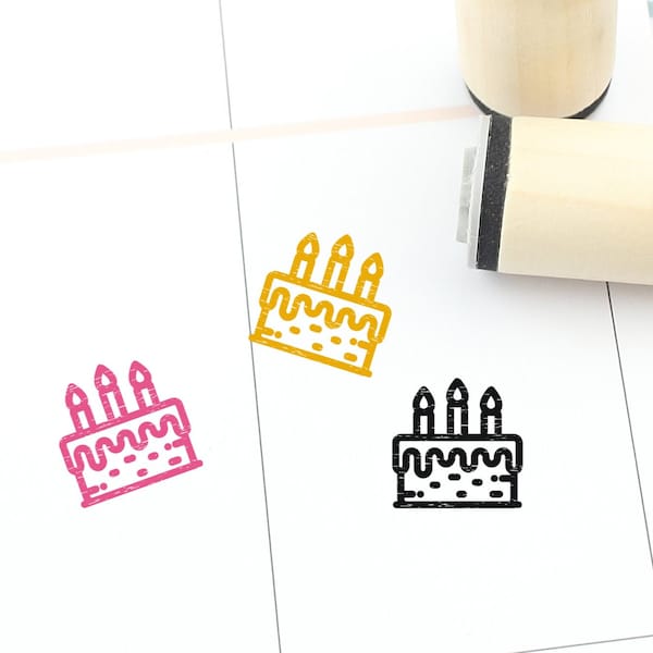 Cake Rubber Stamp - Etsy